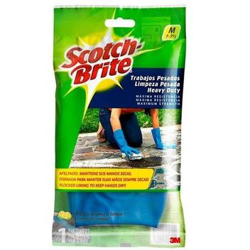 Luva Limpeza Pesada SCOTCH Brite TAM M Azul 3M - Luva Esponja ...