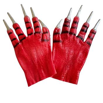 Luva monstro diabo capeta Halloween terror vermelha 1 par - xiao ...