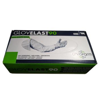 Luva Palpação Inseminação Borda Elástica Descartável Eva - Glovelast ...