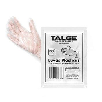Luva Plástica Descartável Talge C/100 unidades Talge - inoven - Luvas ...