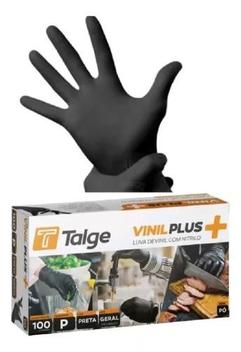 Luva procedimento vinil plus preta talge caixa 100 unidades - Luvas ...