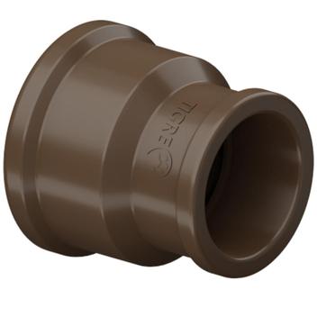 Luva Soldável De Redução PVC Marrom Para Canos Tubos Água Fria 1x3/4 ...