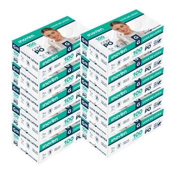 Luvas descartáveis Látex com Pó Inoven 1000 unidades - Kit 10 caixas ...