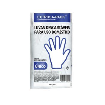 Luvas Descartáveis Plástica Uso Doméstico - Emb.c/100 Unid. - Extrusa ...