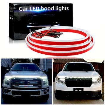 Luz de capô de carro Exterior LED Strip Lights JMTBNO 71 White DRL ...