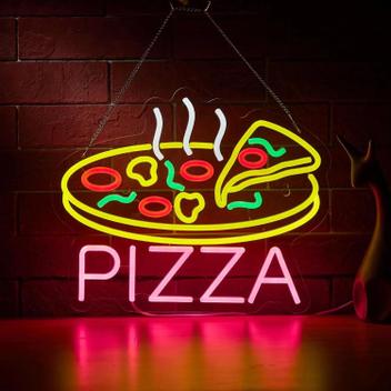 Luz De Néon LED De Pizza Regulável Para Bar, Clube, Quarto, Hotel ...
