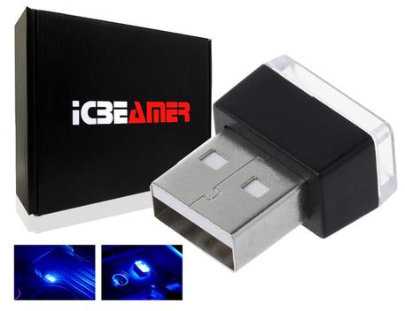 Luz noturna ICBEAMER Universal USB Plug-in para interior de carro - Luz ...