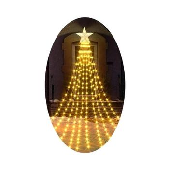 Luzes de Natal LED em Forma de Estrela e Cachoeira - Decoração para ...