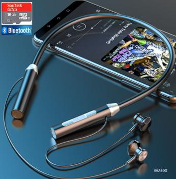 M60 8D Surround Sound Wireless Neck-mounted 5.1 Bluetooth Earphone ...