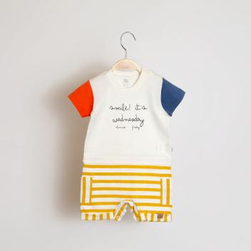 Macacão Smile Listrado Mostarda - Keko - KEKO BABY - Outros Moda e ...