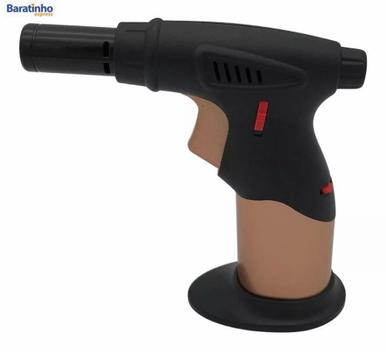 Maçarico Portátil Recarregável Com Regulagem Automático Dourado ...