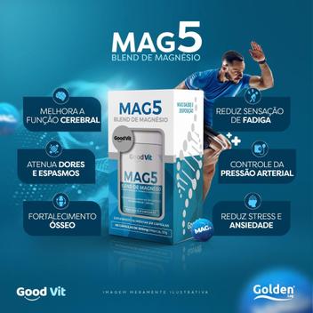 MAG5 Blend de Magnésio 60 Cápsulas - Good Vit - Cloreto de Magnésio ...