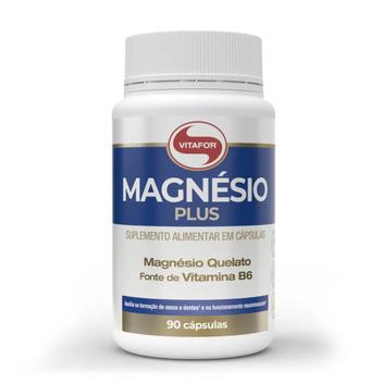 Magnésio Plus Vitafor com Vitamina B6 Suplemento Vegano 90 Cápsulas ...