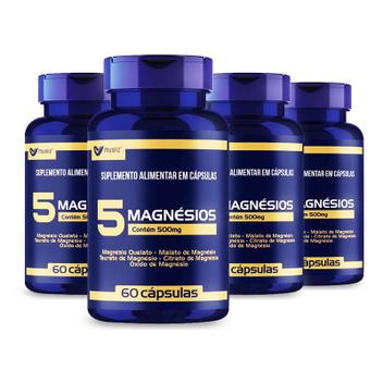 Magnesio quelato malato citrato taurato óxido 5 magnésios 60 caps muwiz kit 4 - Cloreto de ...