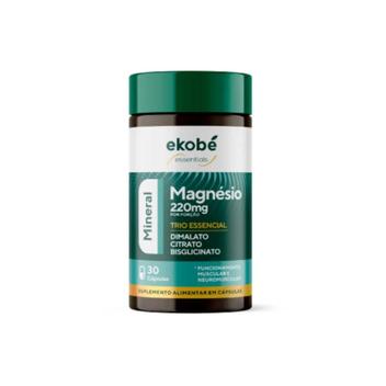 Magnésios 220mg Trio Essencial Neuromuscular 30 Cápsulas - EKOBE ...