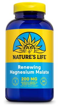 Magnesium Malate 200mg Por Tablete - Nature's Life 250 Tabs - Cloreto ...