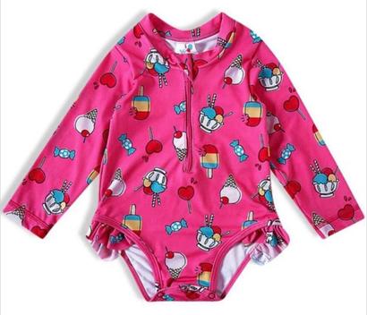 Maio Infantil Menina Manga Longa Proteção Uv Moda Praia - tdb textil ...