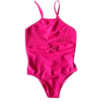 Maiô Infantil Proteção Uv Fofo Liso Laço Praia - dANI LINGERIE - Maiô ...