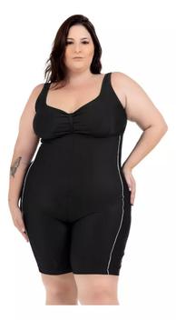 Maiô Macaquinho Plus Size Hidroginastica Natação Poliamida - Kosh ...