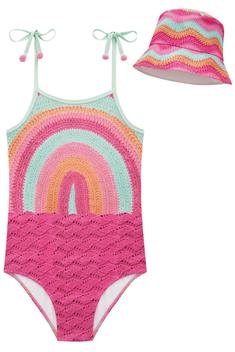 Maiô Roupa De Banho Kukiê Em Malha Com Proteção UV 50+ Moda Praia Verão ...