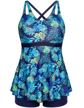 Maiô Tankini Hanna Nikole feminino plus size azul 16+ - Biquíni Top ...