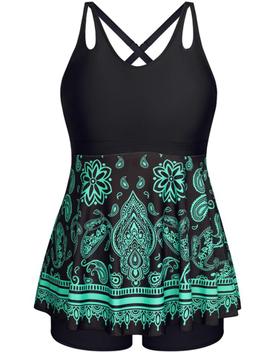 Maiô Tankini Hanna Nikole feminino plus size verde 24+ - Biquíni Top ...