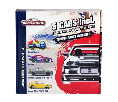 Majorette - box com 5 carros japan series - mix 3 - com carro surpresa ...