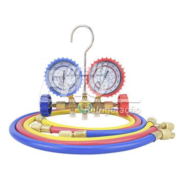 Manifold Vulkan R410A + Mangueiras 5/16 R410A 150 cm (Manômetro R410A R407C R22 R134A ...