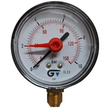 Manometro seco dn 63mm genebre bps 1/4" 0-10bar/150psi - Manômetro - Magazine Luiza