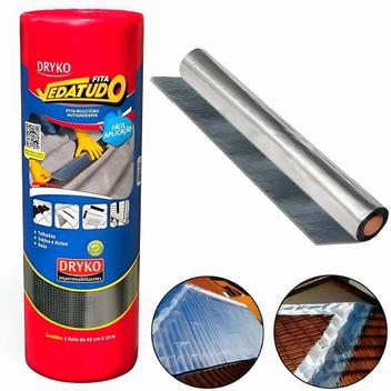 Manta Asfáltica Aluminizada Telhado Auto Adesiva 45cm x 10cm - DRIKO ...