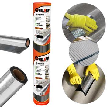 manta asfáltica para telhado laje rufos impermeabilizante aluminizada ...