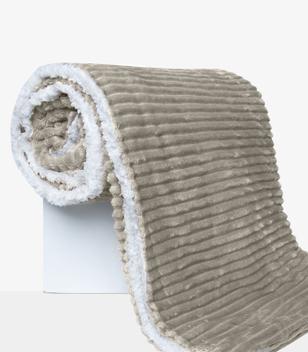 Manta de Microfibra Com Sherpa Casal Infinita Cor Marrom - Manta ...