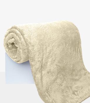 Manta de Microfibra Lisa Casal Infinita Cor Bege - Cobertor - Magazine ...