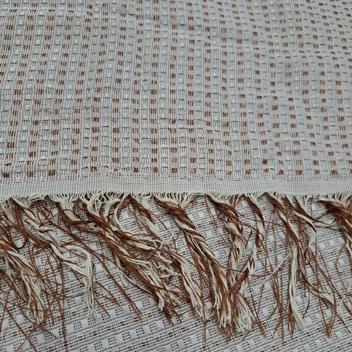 Manta para sofá com franja em metro cor castor - ECOPELL - Manta para ...