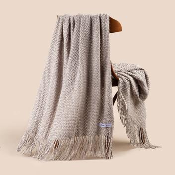 Manta Tricot Altenburg Haus Adam Bege - Manta - Magazine Luiza