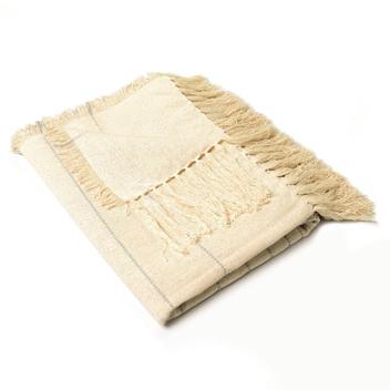 Manta Urban Cru com Listras 1,40m x 1,20m Algodão para Sofá - Artesanal ...