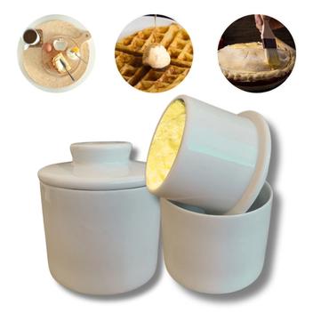 Manteigueira Francesa Porcelana Branca 200g Premium - Acb Utilidades ...