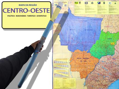 Mapa Da Região Centro-Oeste Político Rodoviário Turístico E ...
