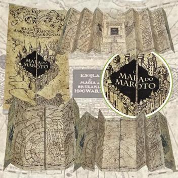 Mapa do Maroto Harry Potter Tamanho e dobras identico - Mapas ...
