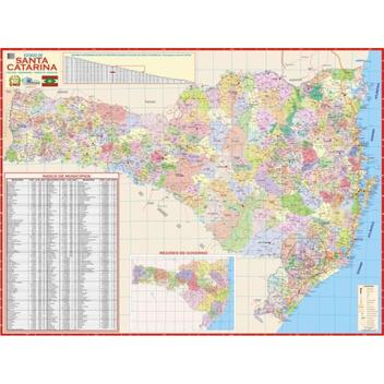Mapa Estado De Santa Catarina Politico Rodoviario Escolar Geográfico ...