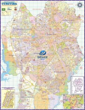 Mapa Geo Político Rodoviário Da Cidade De Curitiba 120 X 90 Cm - SPMIX ...