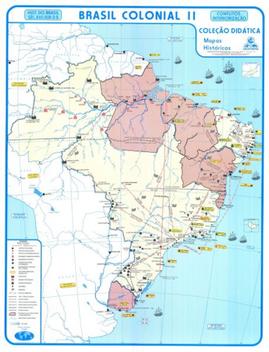 Mapa Histórico - Brasil Colonial II - COM SUPORTE - Bia Mapas - Mapas ...
