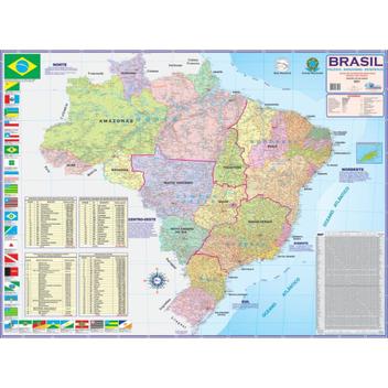 Mapa Periódico Brasil Político Rodoviário 120CM X 90CM - Multimapas ...