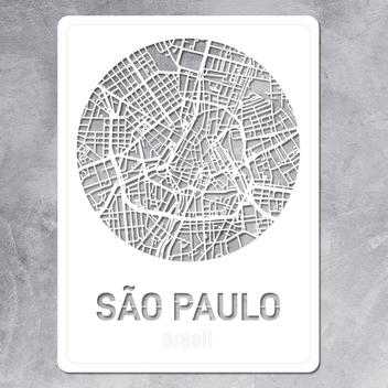 Mapas de cidades recortados em madeira 3mm - Dekalque - Mapas ...