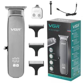 Maquina Corte Cabelo Barbeador Aparador Profissional Recarregável Vgr V-909 Usb Visor Led ...