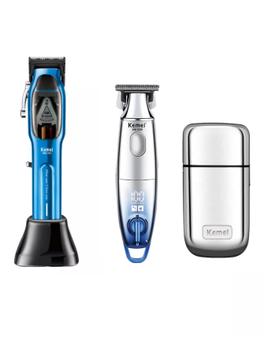 Maquina de Cortar Cabelo Prof. Kemei Km 1763 + Acabamento km 3230 ...