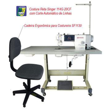 Máquina de Costura Reta Industrial Singer 114G-20CFA com Corte de ...