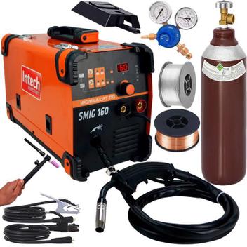 Maquina De Solda Inversora Mig 160 Tig Mma Cilindro Tocha - Intech ...
