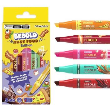 Marca Texto Be Bold Fast Food Edition - 5 Cores - Newpen - Caneta Marca ...