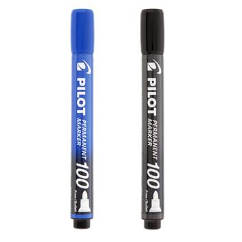 Marcador permanente pilot sca-100 red 02 cores azul/preto - Caneta ...